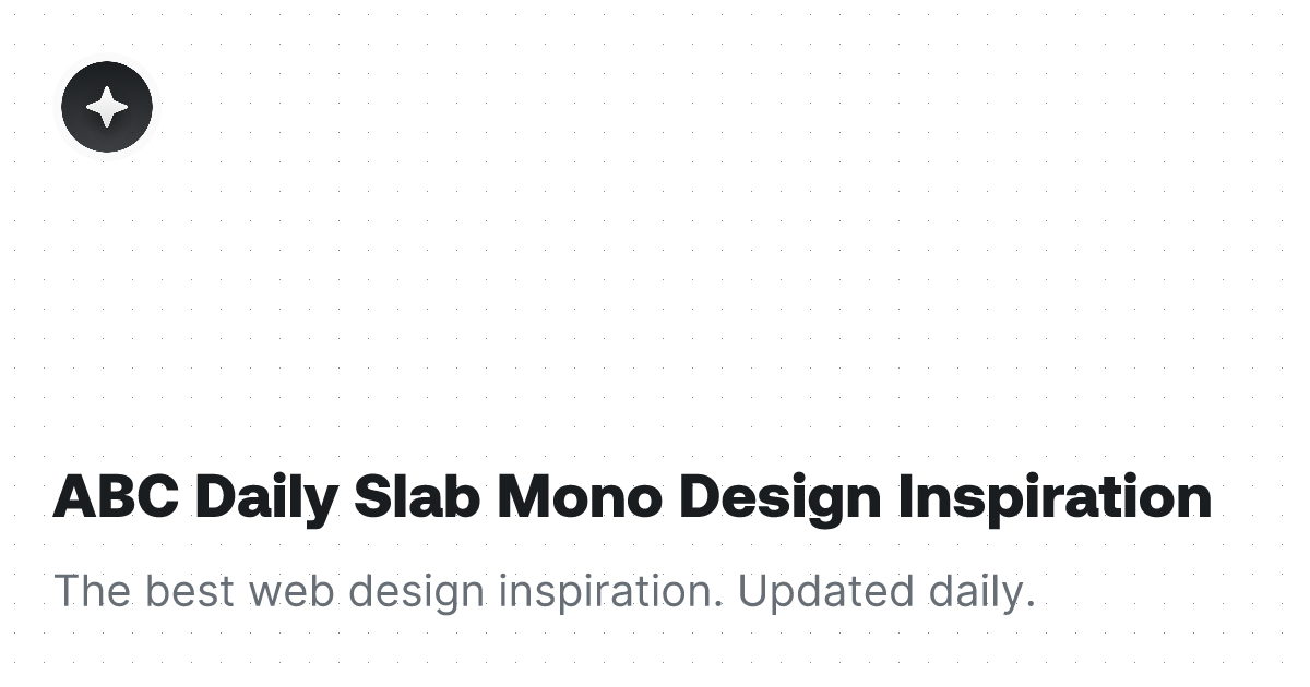 ABC Daily Slab Mono Font Design Inspiration