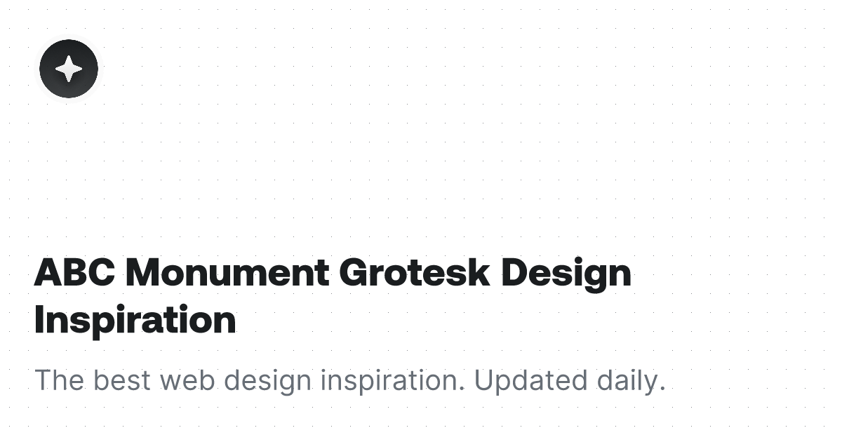 ABC Monument Grotesk Font Design Inspiration