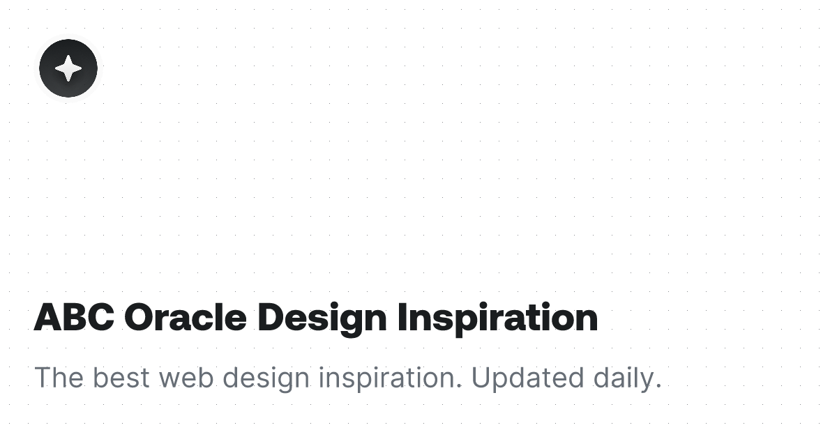 ABC Oracle Font Design Inspiration