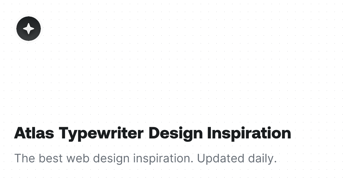 Atlas Typewriter Font Design Inspiration
