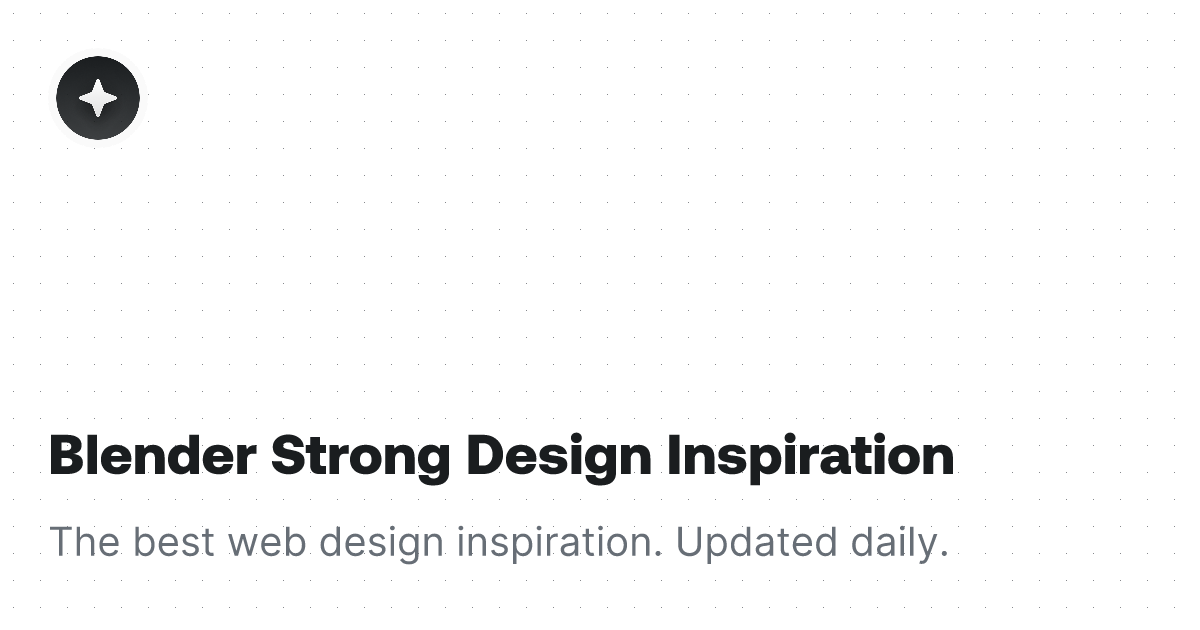 Blender Strong Font Design Inspiration