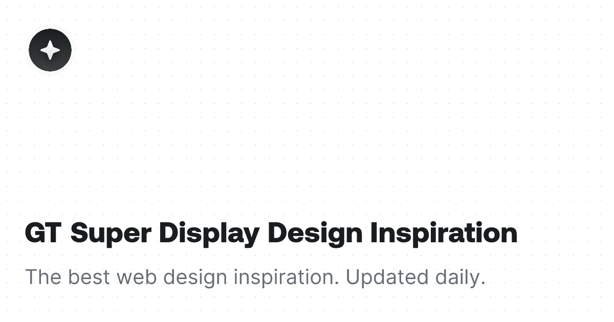 GT Super Display Font Design Inspiration