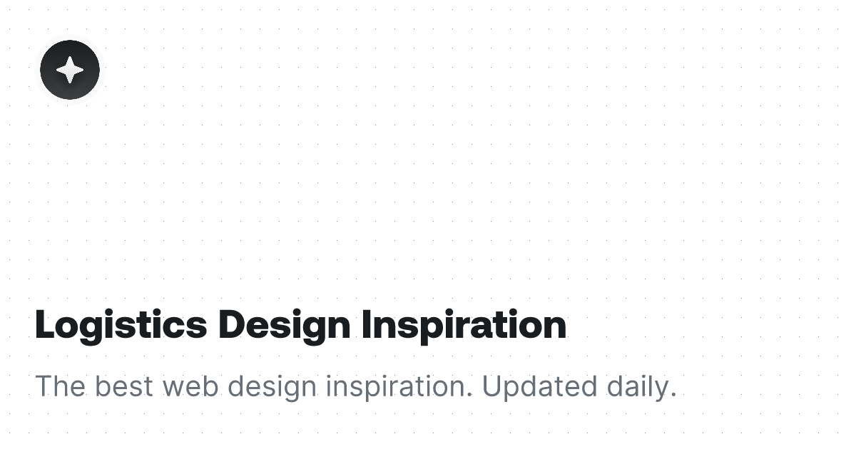 Logistics Design Inspiration