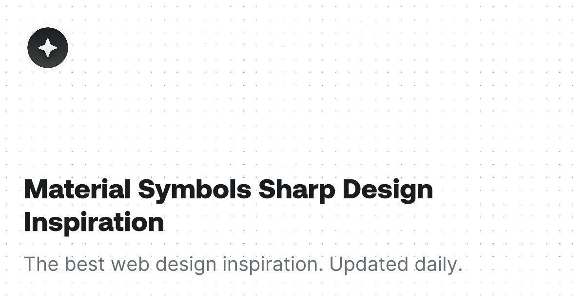 Material Symbols Sharp Font Design Inspiration