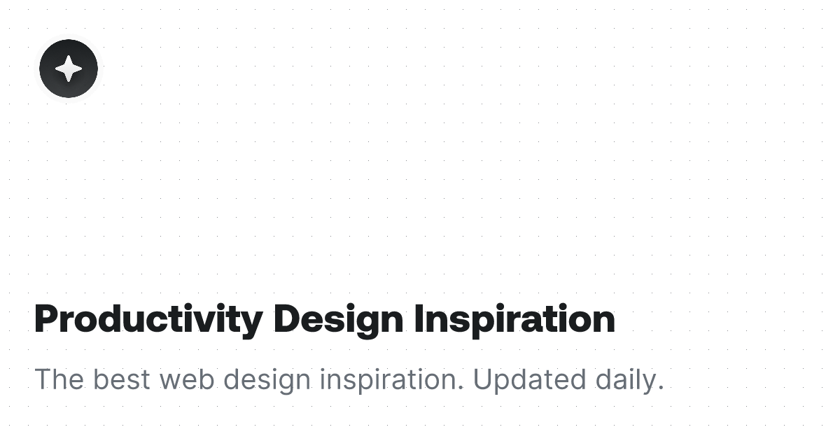 Productivity Design Inspiration