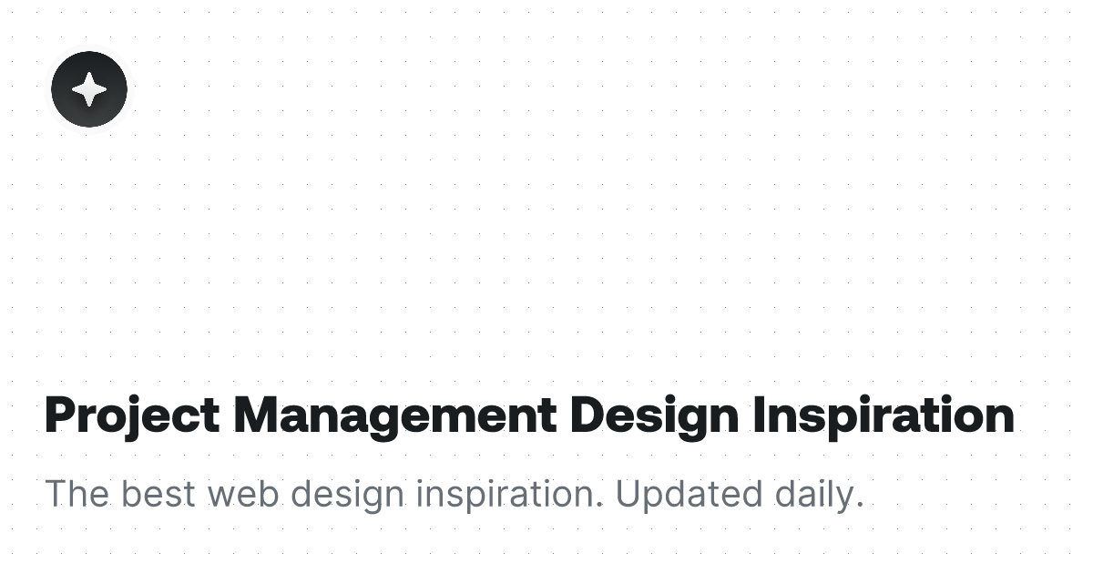 Project Management Design Inspiration