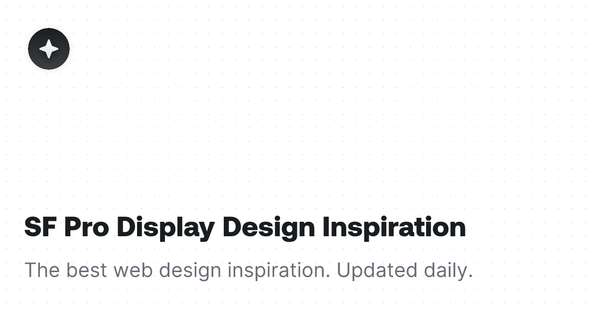 SF Pro Display Font Design Inspiration